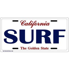 California Surf License Plate