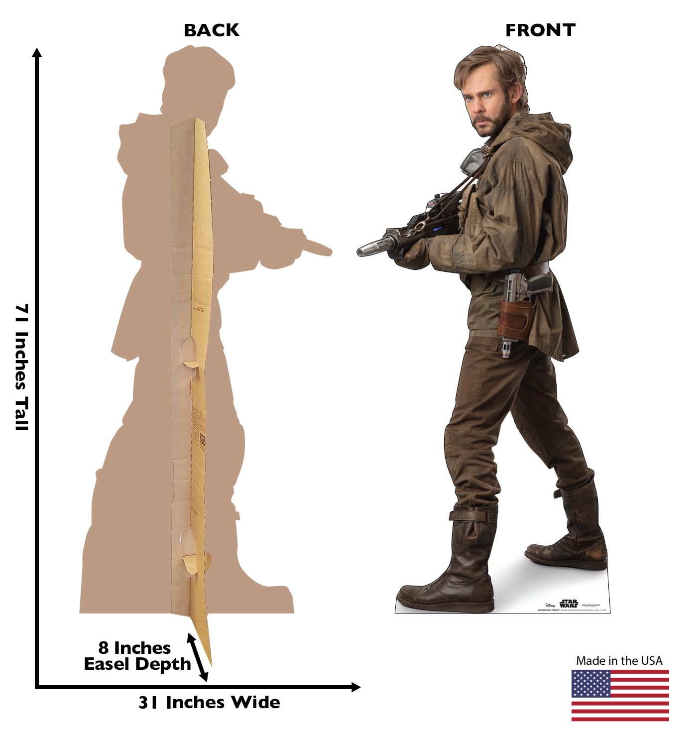 Resistance Trooper Cardboard Cutout from Star Wars IX 2980